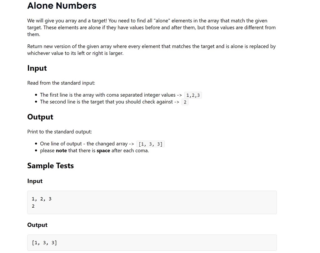 Mock Exam 3: Alone Numbers - Alpha Preparation - Telerik Academy Forum